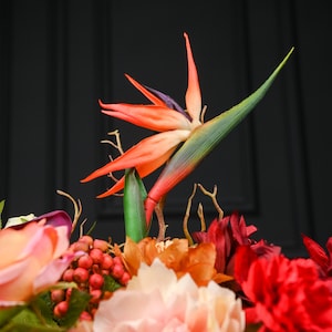 Real Touch Bird of Paradise Stem Premium Fake Red Strelitzia Artificial ...