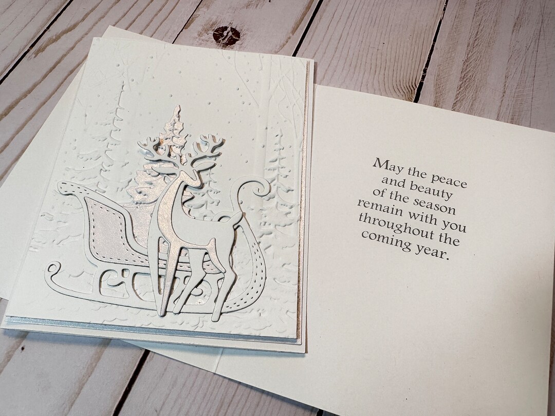 Handmade Christmas Cards, Set of 5 Cards, DIY Card Making Kit, Adult ...