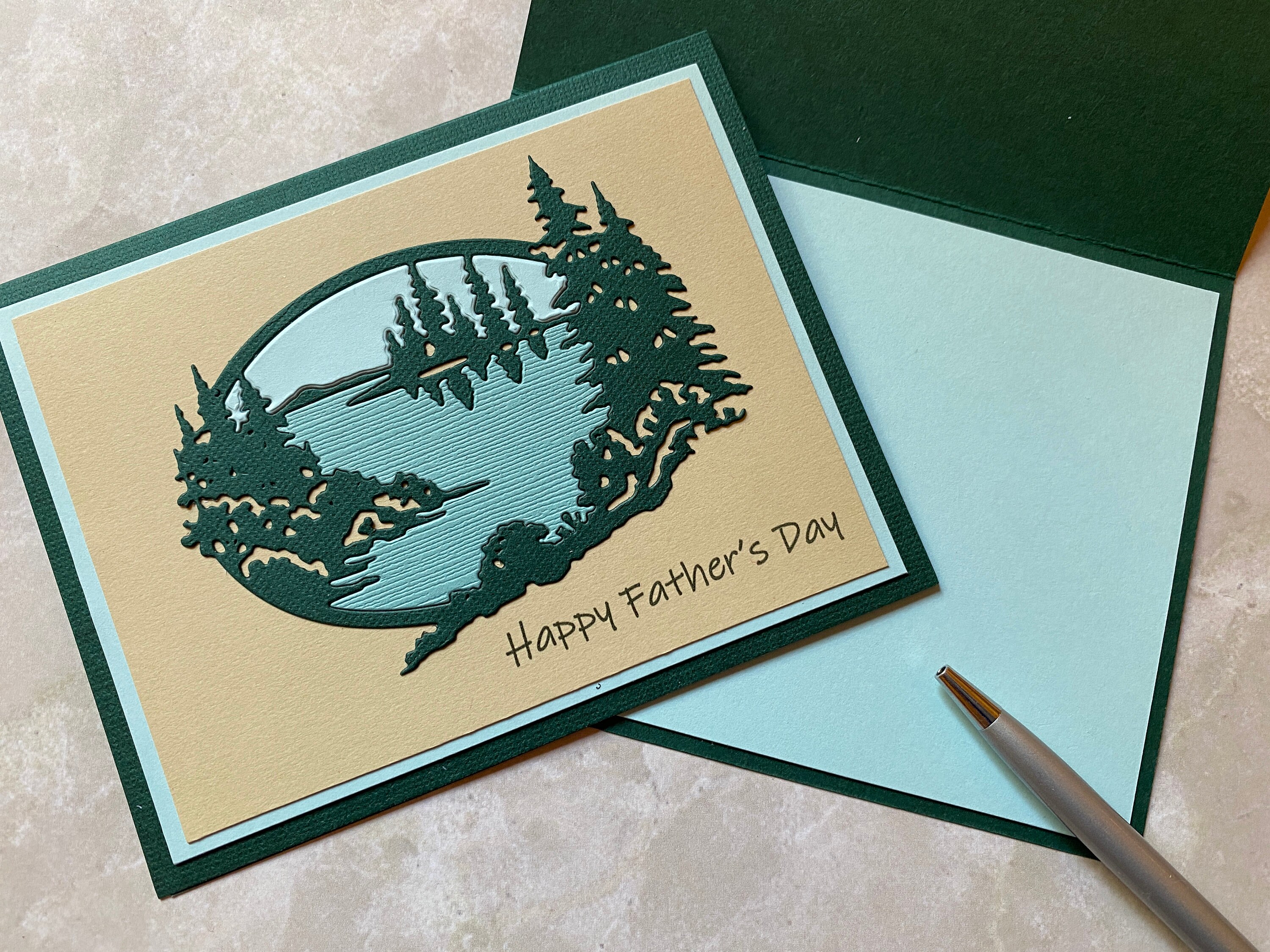 Handmade Greeting Cards, Anniversary Card, Lake Stream River Wilderness ...