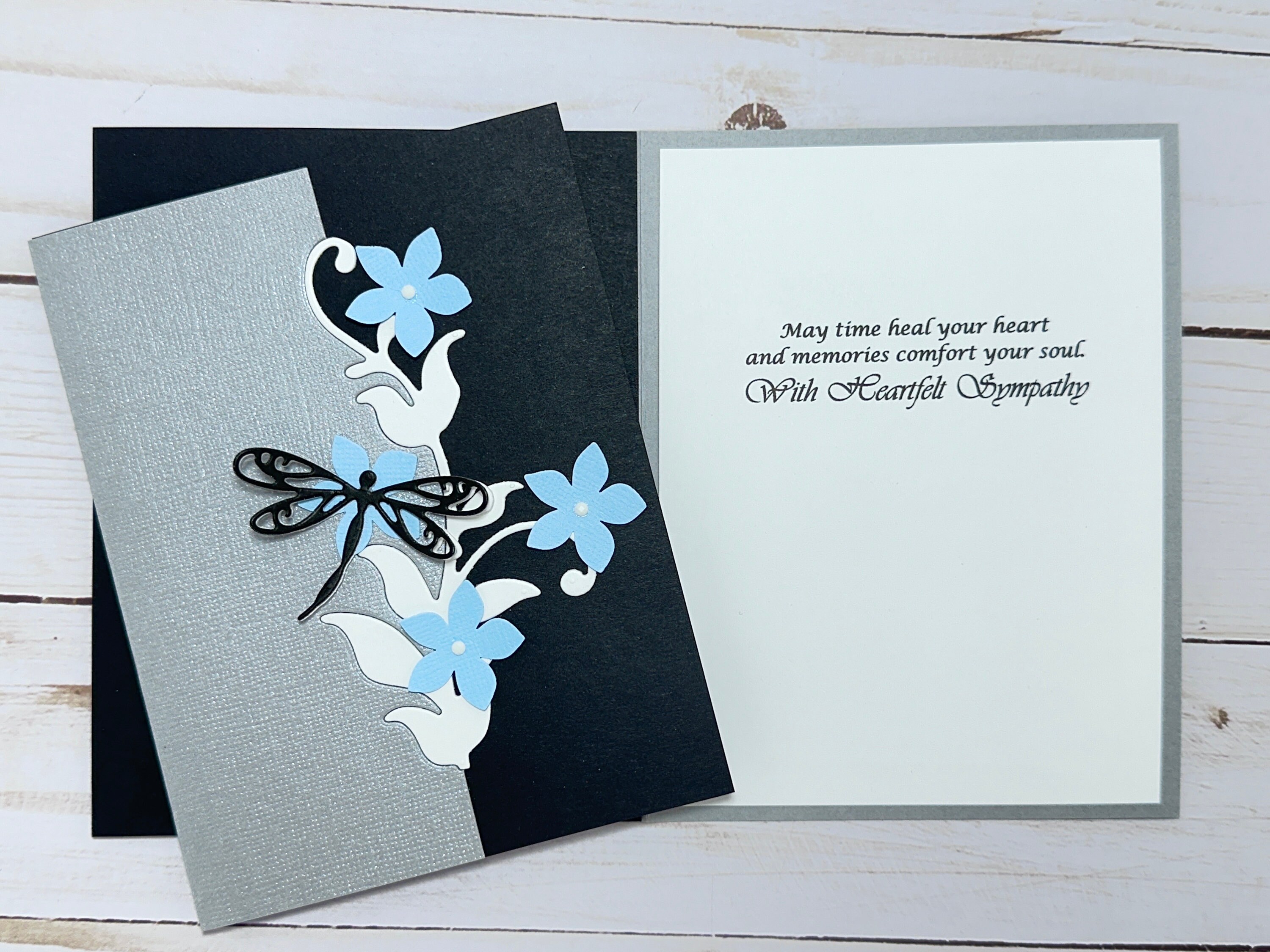 Sympathy Card Elegant Sympathy Card Heartfelt Sympathy Card - Etsy