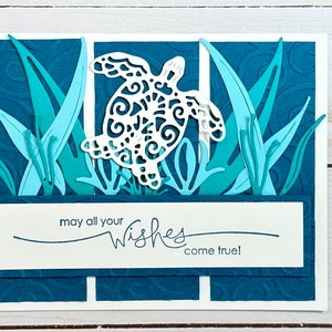 Handmade Birthday Card, Sea Turtle Card, Beach Birthday Card, Ocean ...