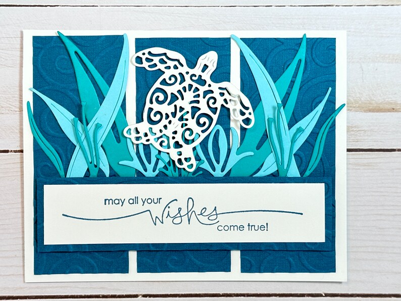 Handmade Birthday Card, Sea Turtle Card, Beach Birthday Card, Ocean ...