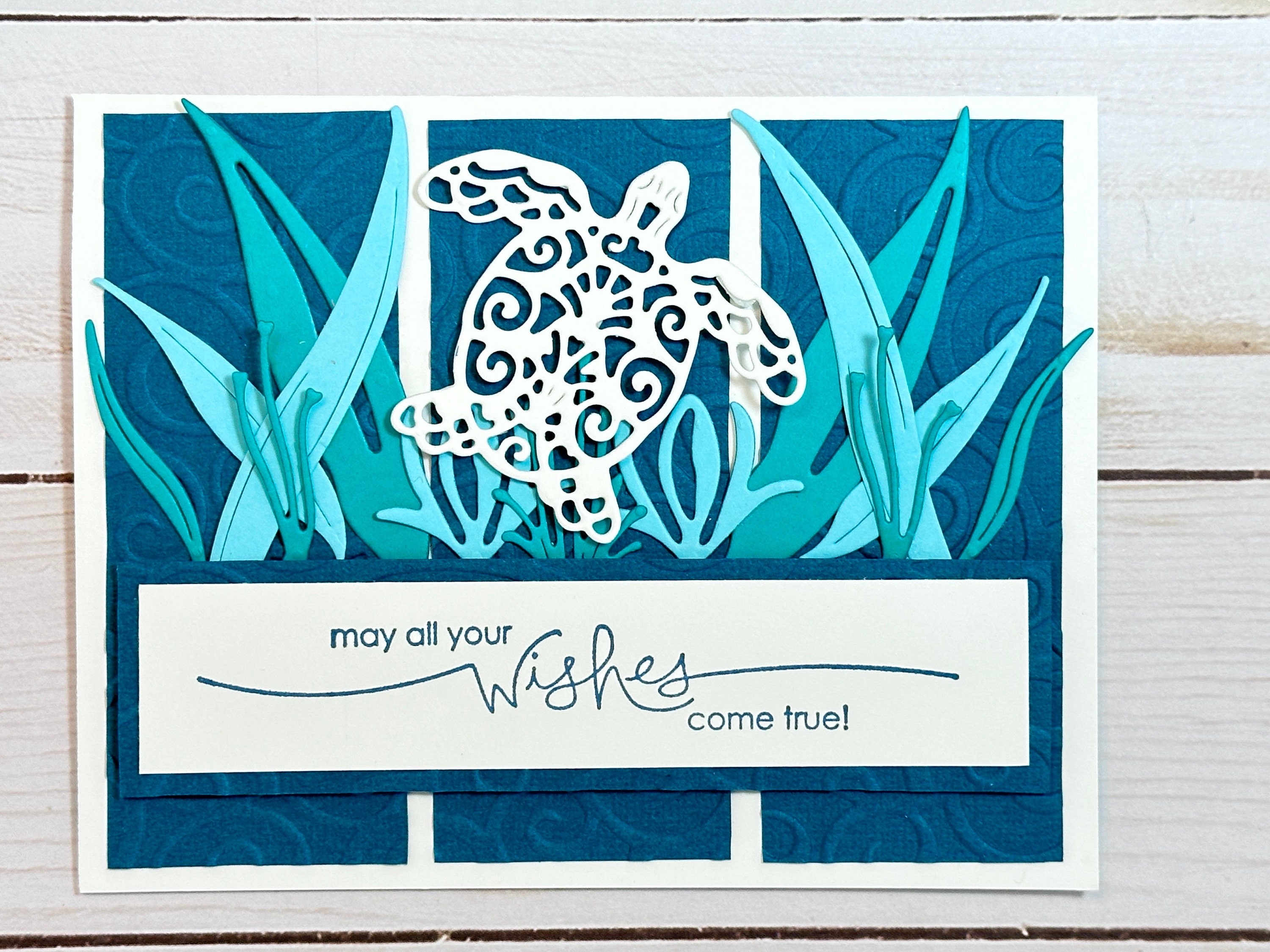 Handmade Birthday Card, Sea Turtle Card, Beach Birthday Card, Ocean ...