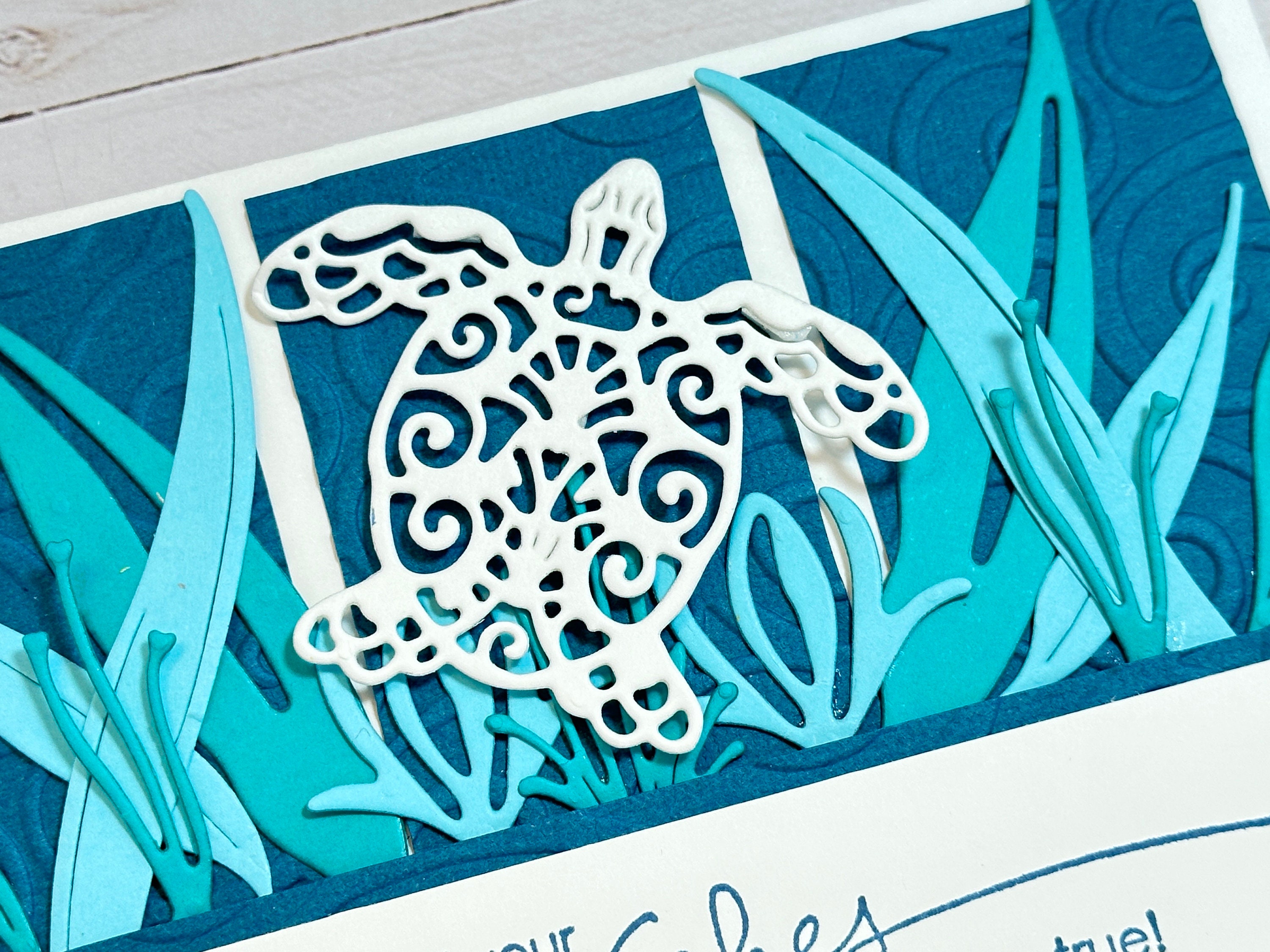 Handmade Birthday Card, Sea Turtle Card, Beach Birthday Card, Ocean ...