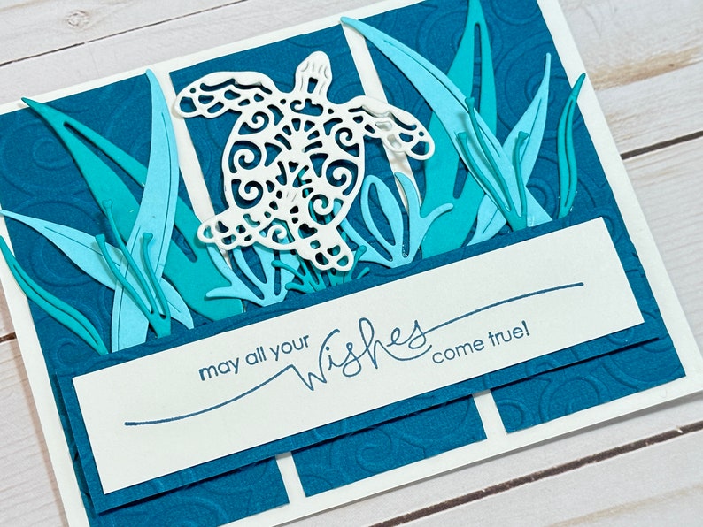 Handmade Birthday Card, Sea Turtle Card, Beach Birthday Card, Ocean ...