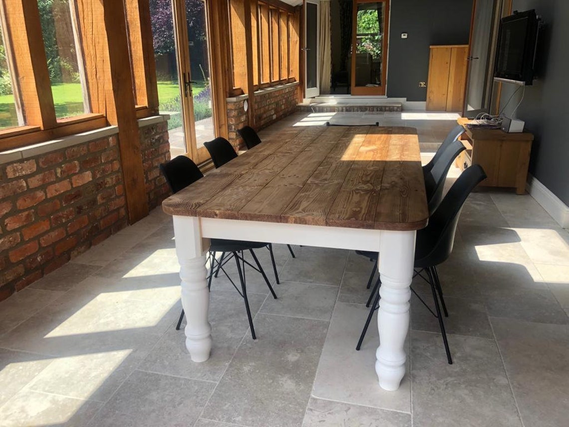 Handmade Bespoke Farmhouse Kitchen Dining Table Solid Pine - Etsy UK