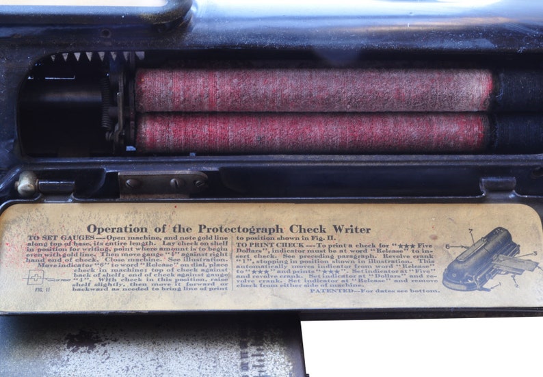 Vintage Black Protectograph Check Writer - Etsy