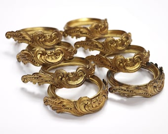 Antique French Bronze Curtain Rings Set of 18. Chateau, Ormolu, Drapes ...