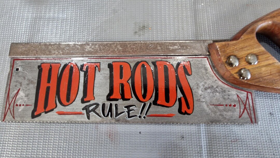 Hot Rod Hand Painted and Pinstriped Vintage Hand Saw Workshop ...