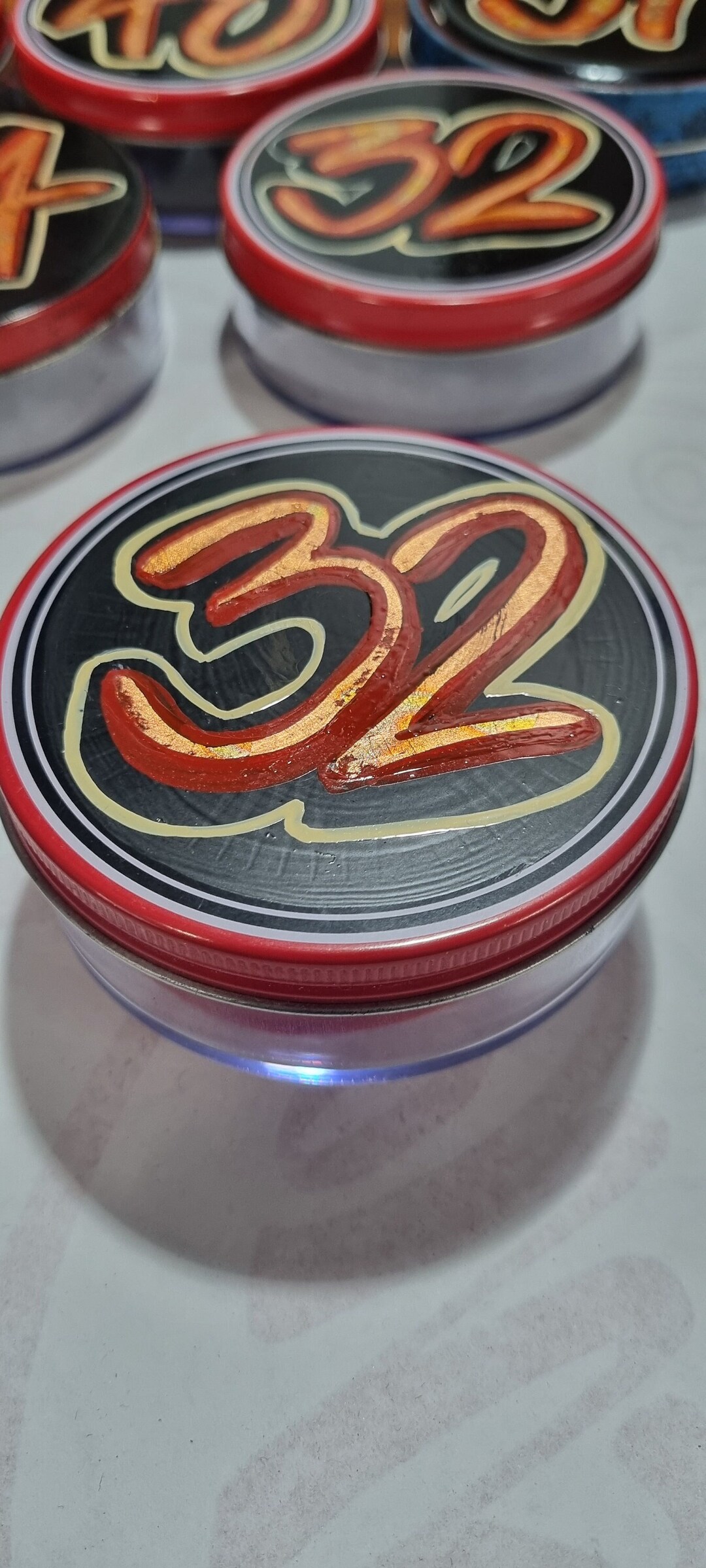 HOT ROD Custom Painted Trinket Knick-knack Tin for Coins Hot Rod Carry ...