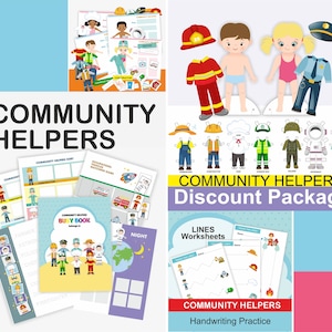 Community Helpers Printable Bundle- Busy Book Printable- Occupation ...