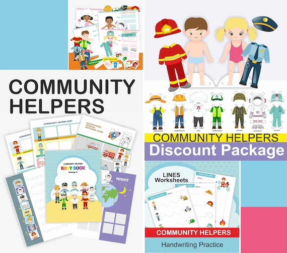 Community Helpers Printable Bundle. Busy Book Printable. | Etsy