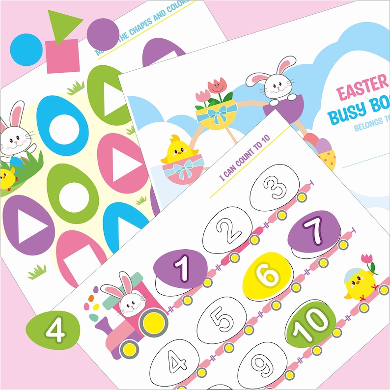 Easter Busy Book, Toddler Busy Book Bundle, Easter Printable Activity ...