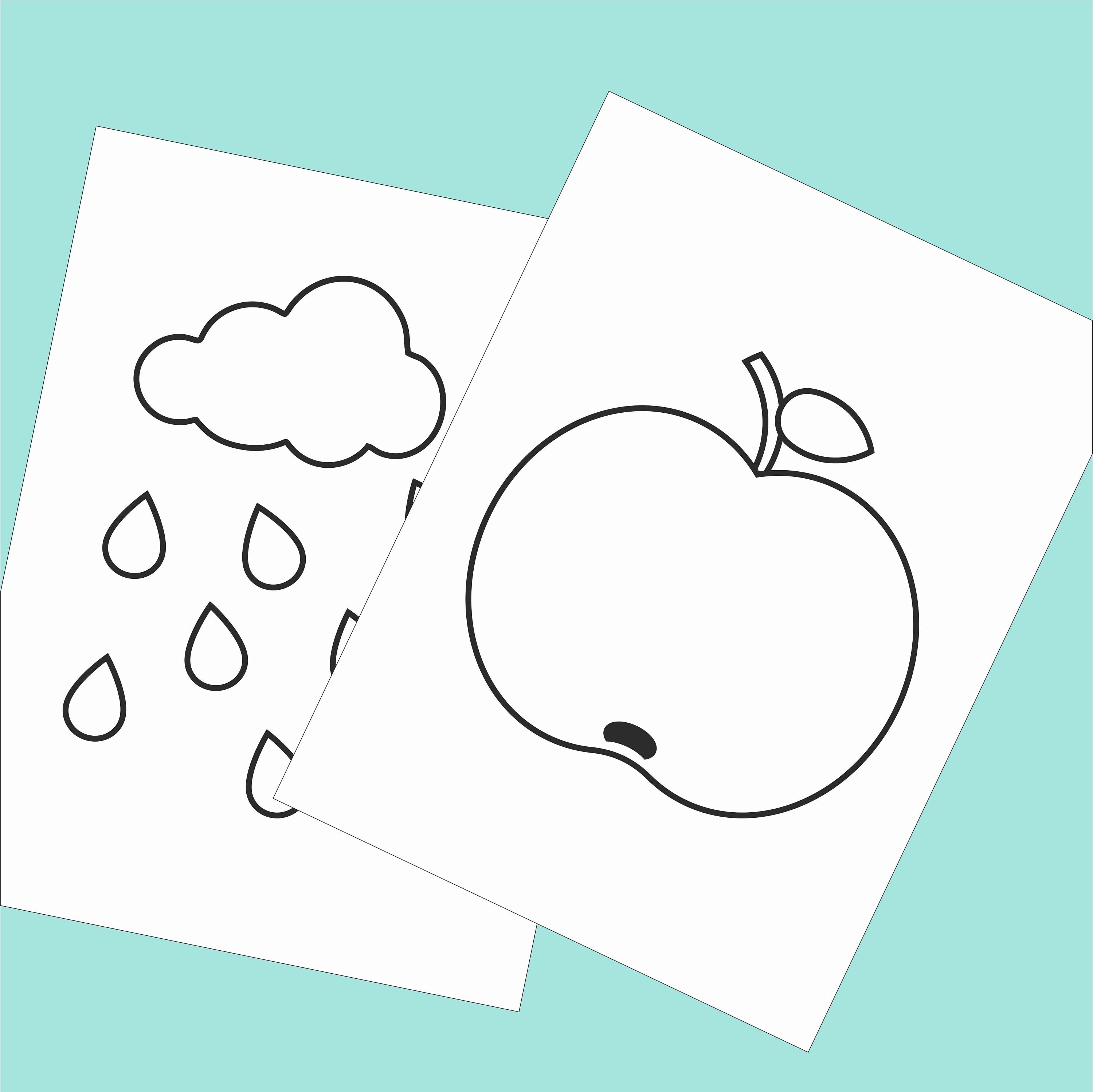 62 Simple Coloring Pages for Toddlers: Animals, Fruits, Vehicles (PDF ...