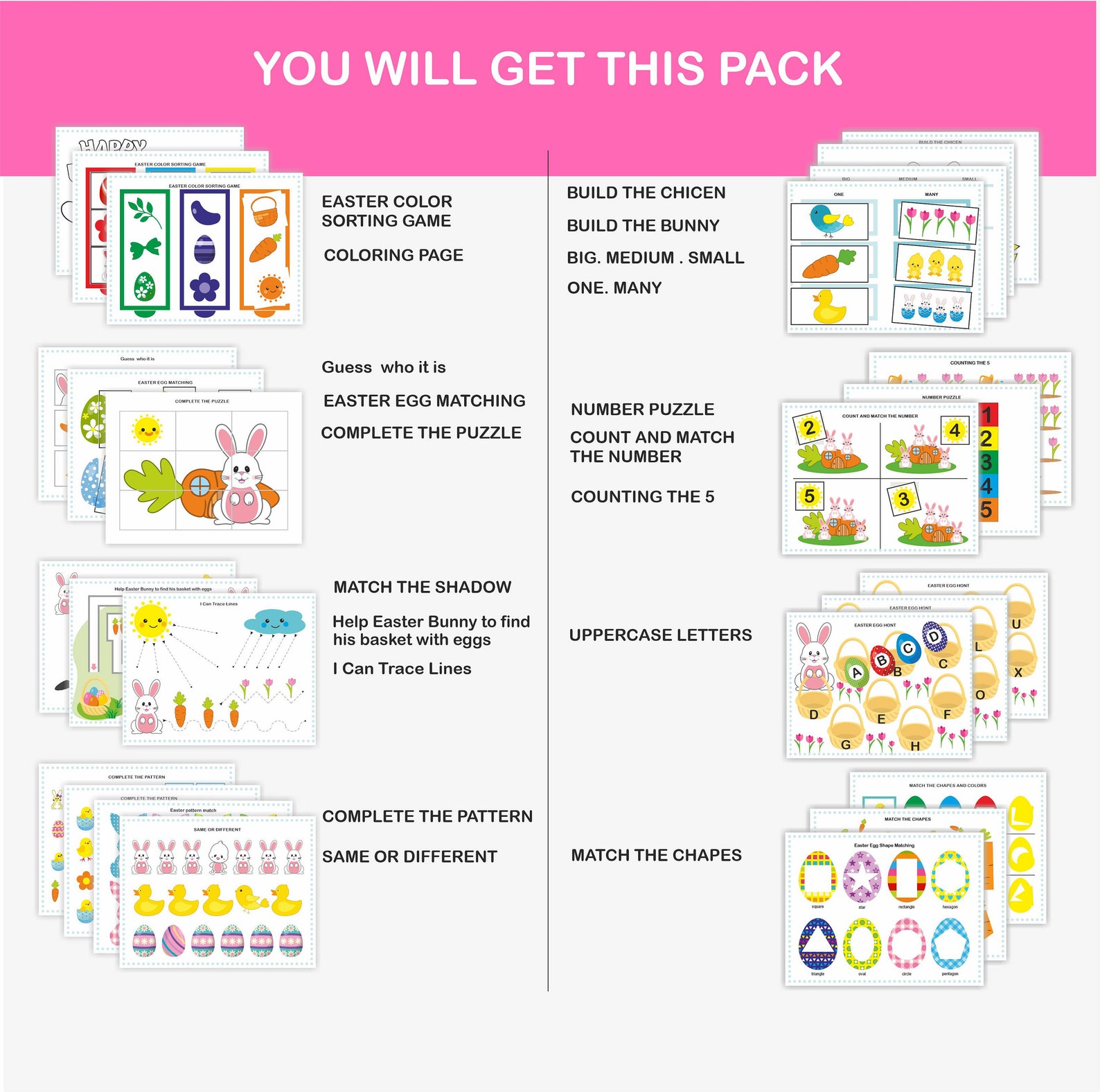 Easter Busy Book for Toddler, Easter Preschool Printable Pack, Toddler ...