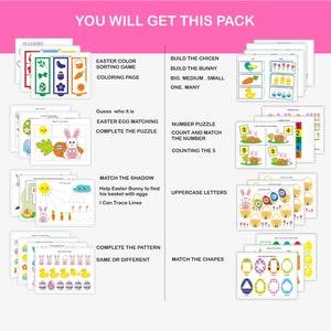 Easter Busy Book for Toddler, Easter Preschool Printable Pack, Toddler ...