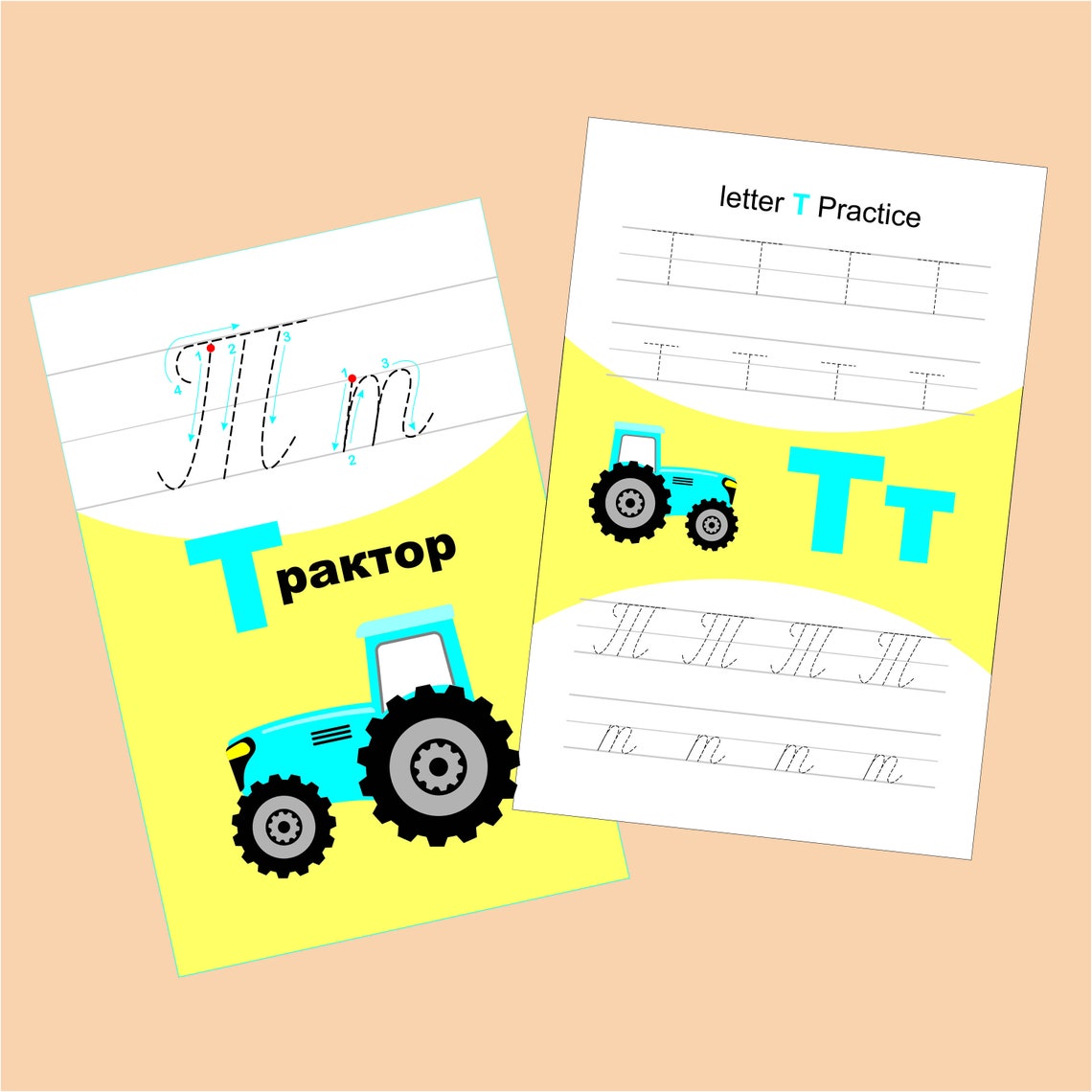 Russian ABC Flashcards Russian Alphabet Flashcards Russian ABC Digital ...