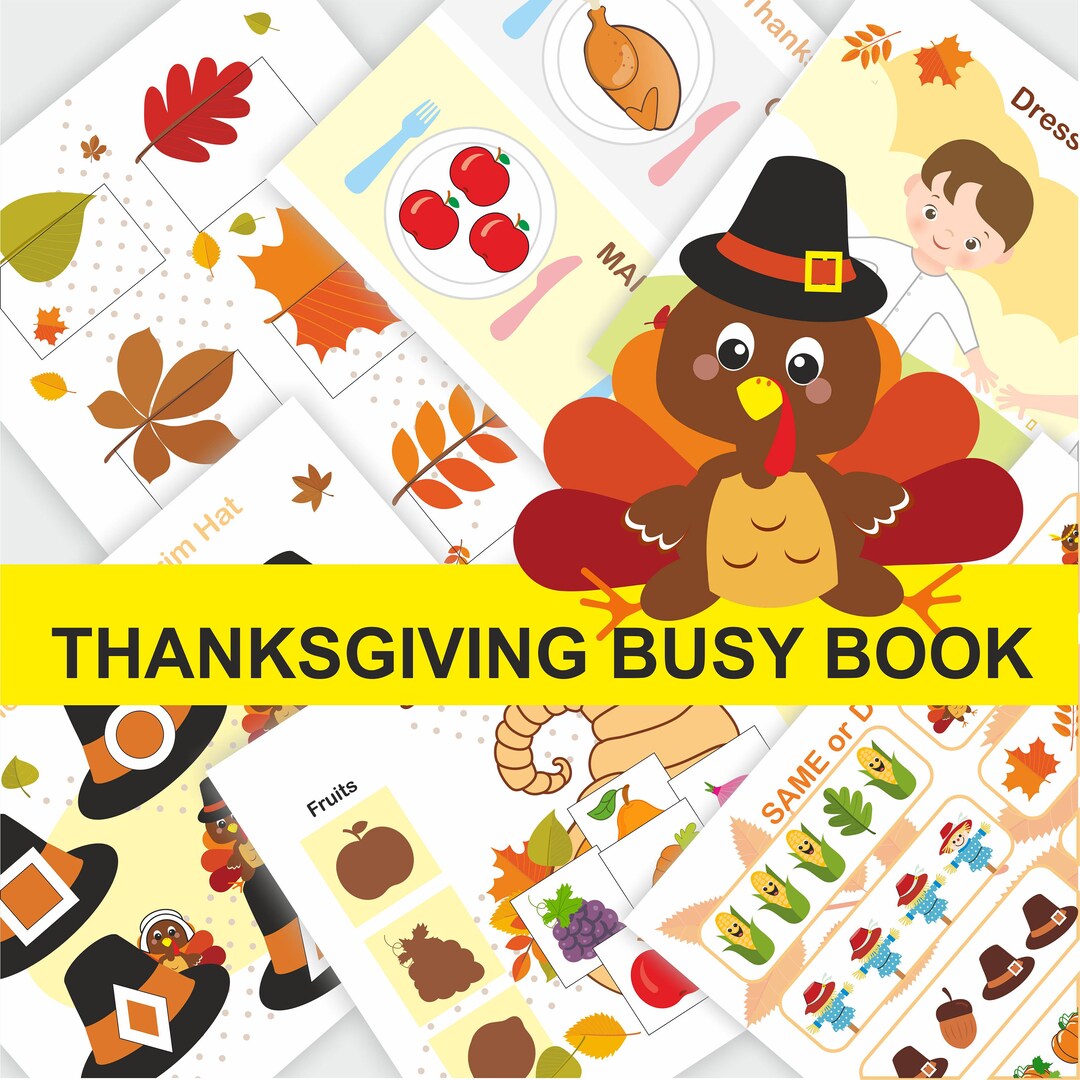 Thanksgiving Busy Book, Turkey Busy Book, Thanksgiving Binder, Fall ...