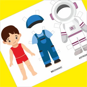 Community Helpers Paper Dolls: Printable Coloring Pages (PDF Download ...