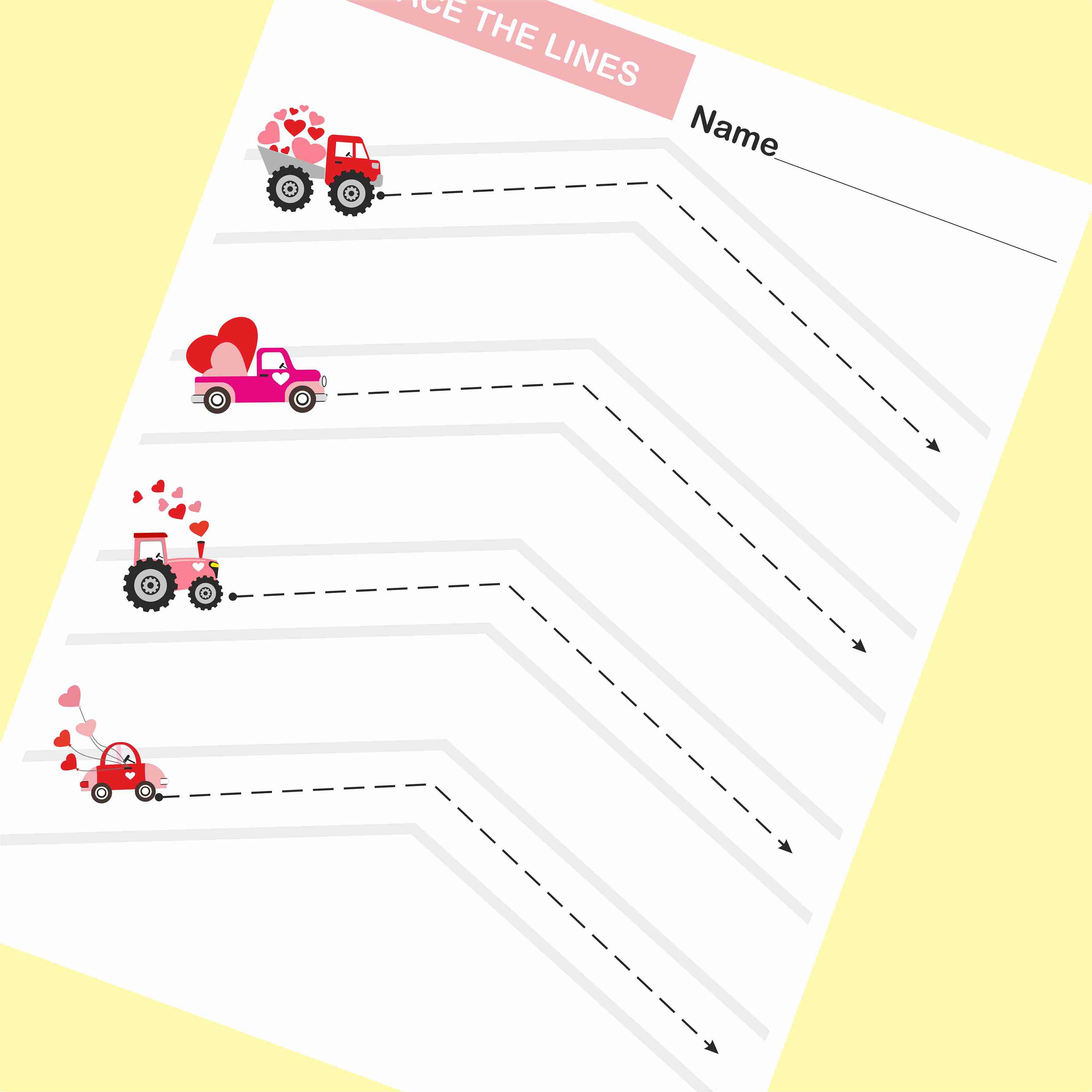 Printable Valentines Day Activities, Tracing Worksheets, PRE-WRITING ...