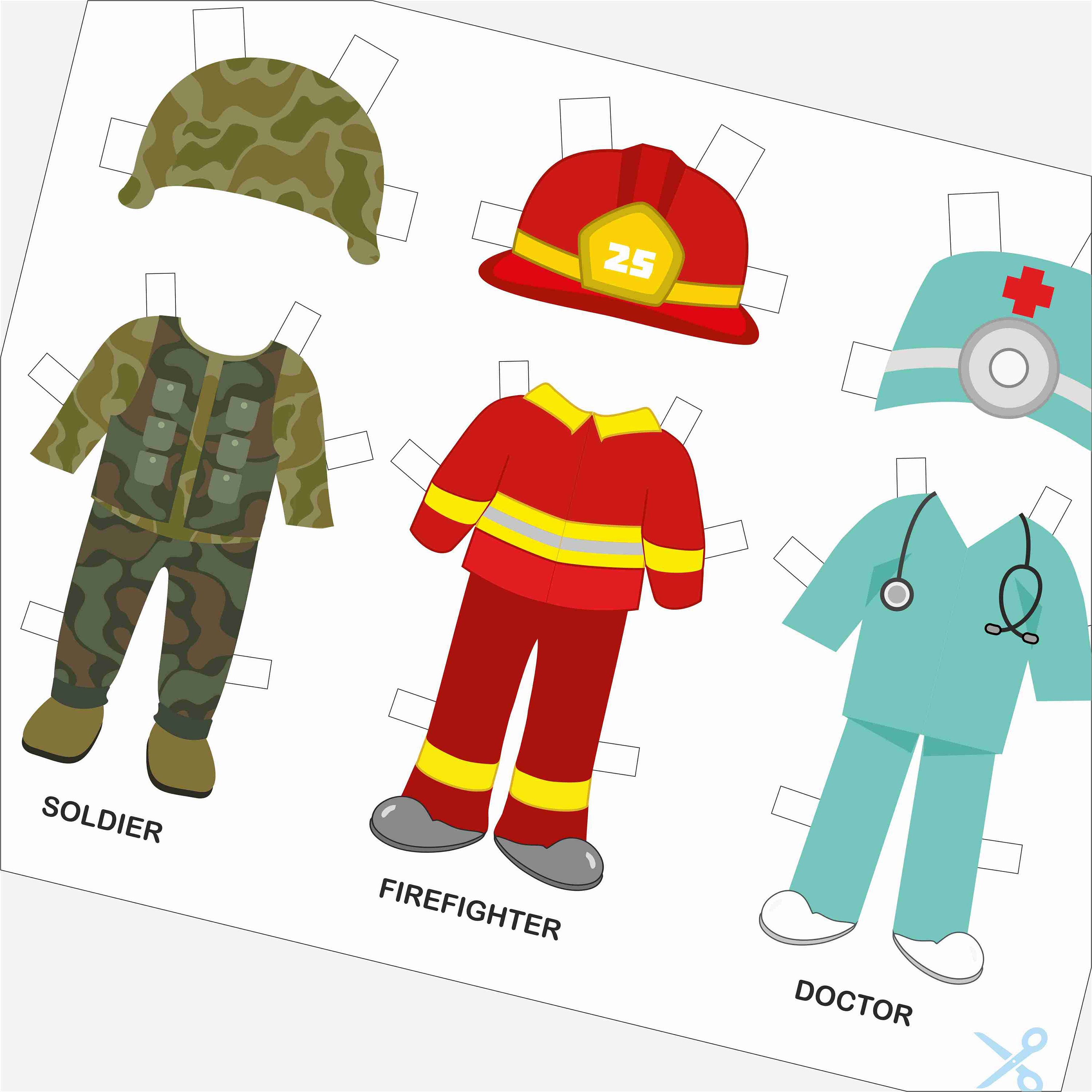 Community Helpers . Occupation Printable. Paper Dolls. - Etsy