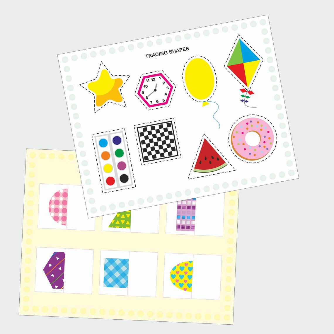 Shapes Busy Book Printable. Toddler Busy Book. Homeschool Learning ...