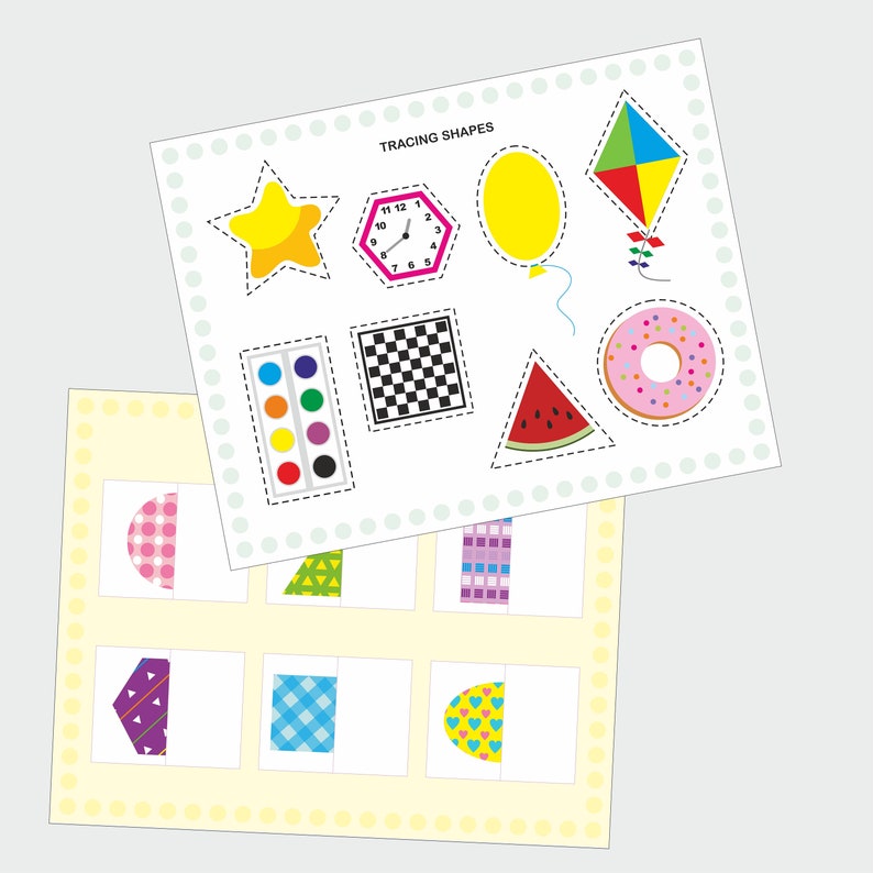 Shapes Busy Book Printable. Toddler Busy Book. Homeschool Learning ...
