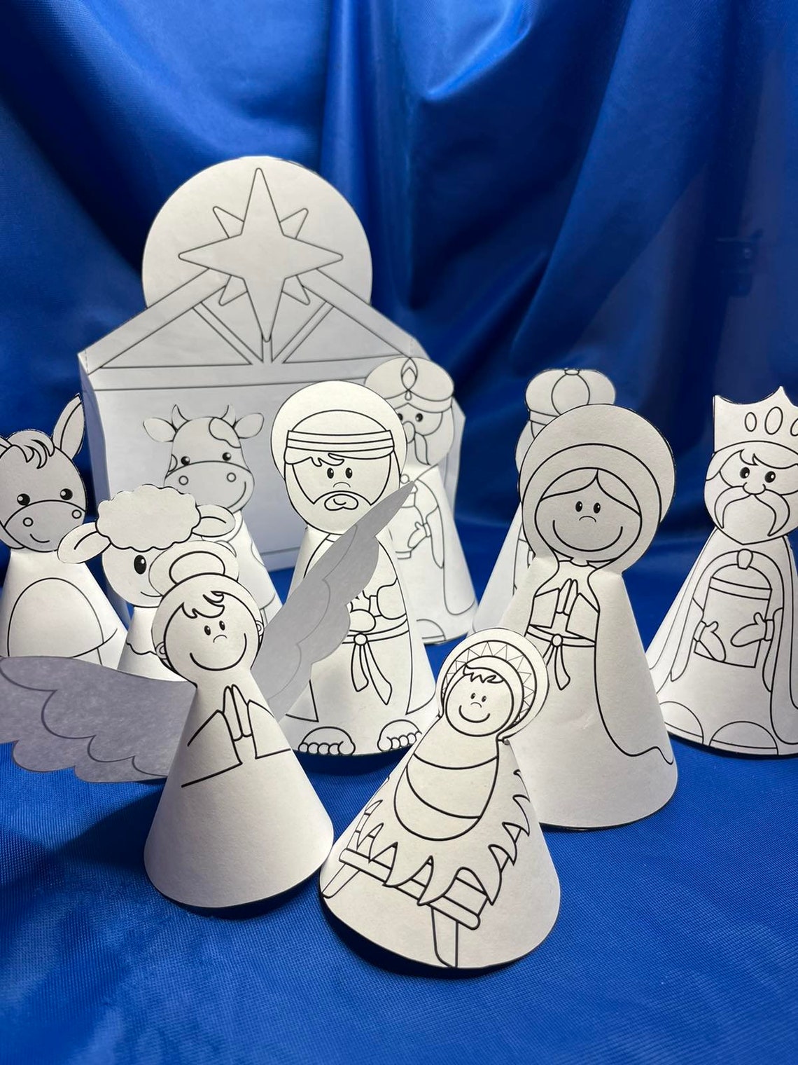 Christmas Nativity Printable Paper Dolls, Nativity Scene, Coloring ...