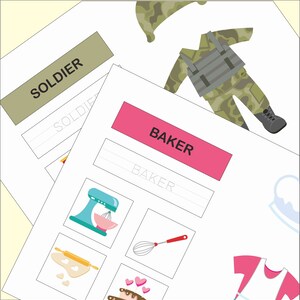 Community Helpers Matching Activity, Occupation Printable Busy Book ...