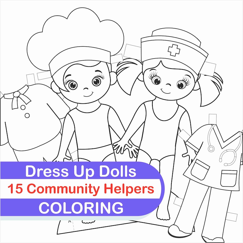 Community Helpers Coloring Pages, Community Helpers Paper Dolls ...