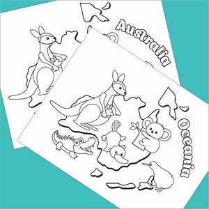 Animals of the Continents Coloring Pages | World Wildlife Printable ...