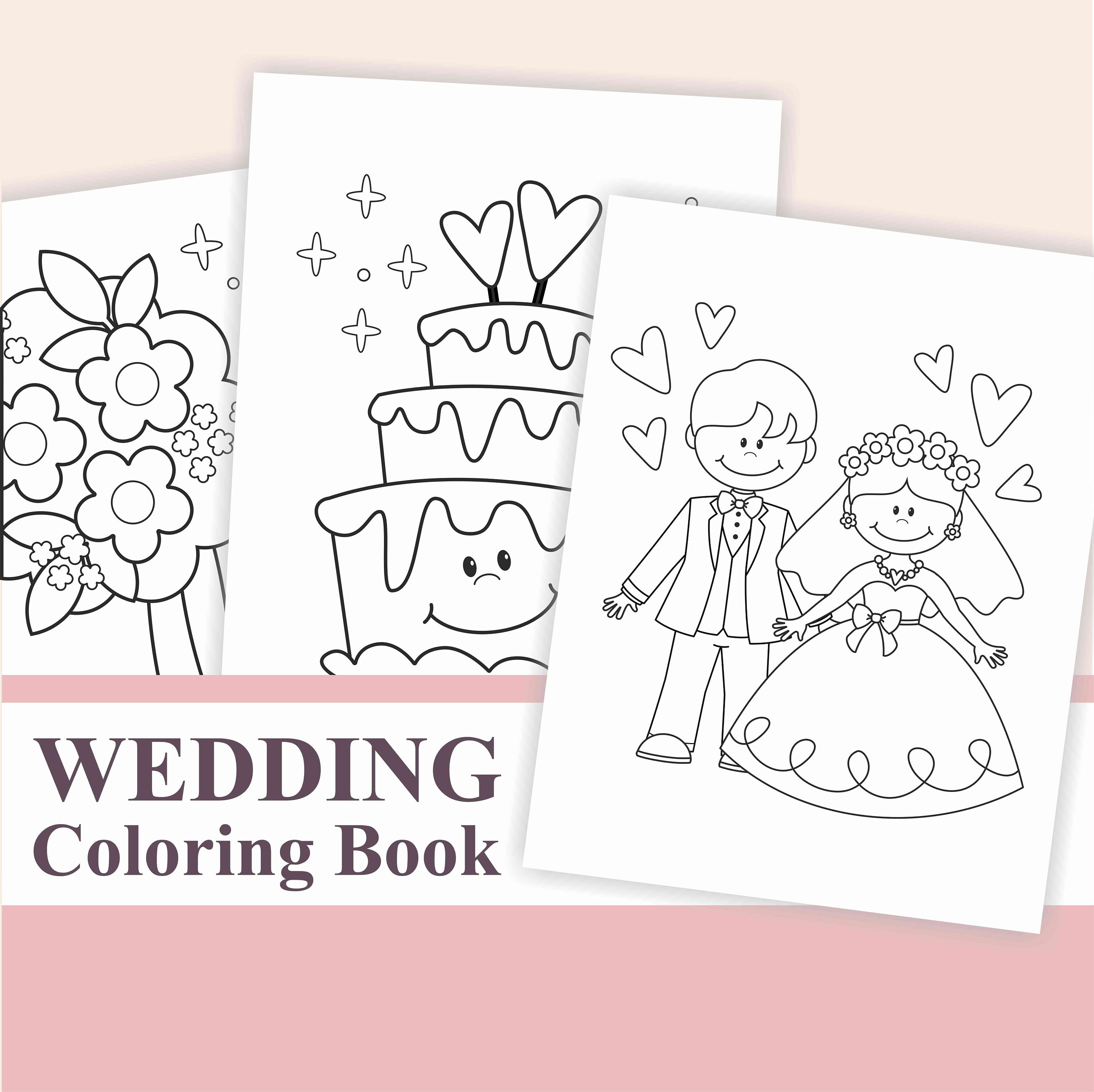 PRINTABLE Wedding Coloring Pages, Kids' Activity Book for Wedding ...