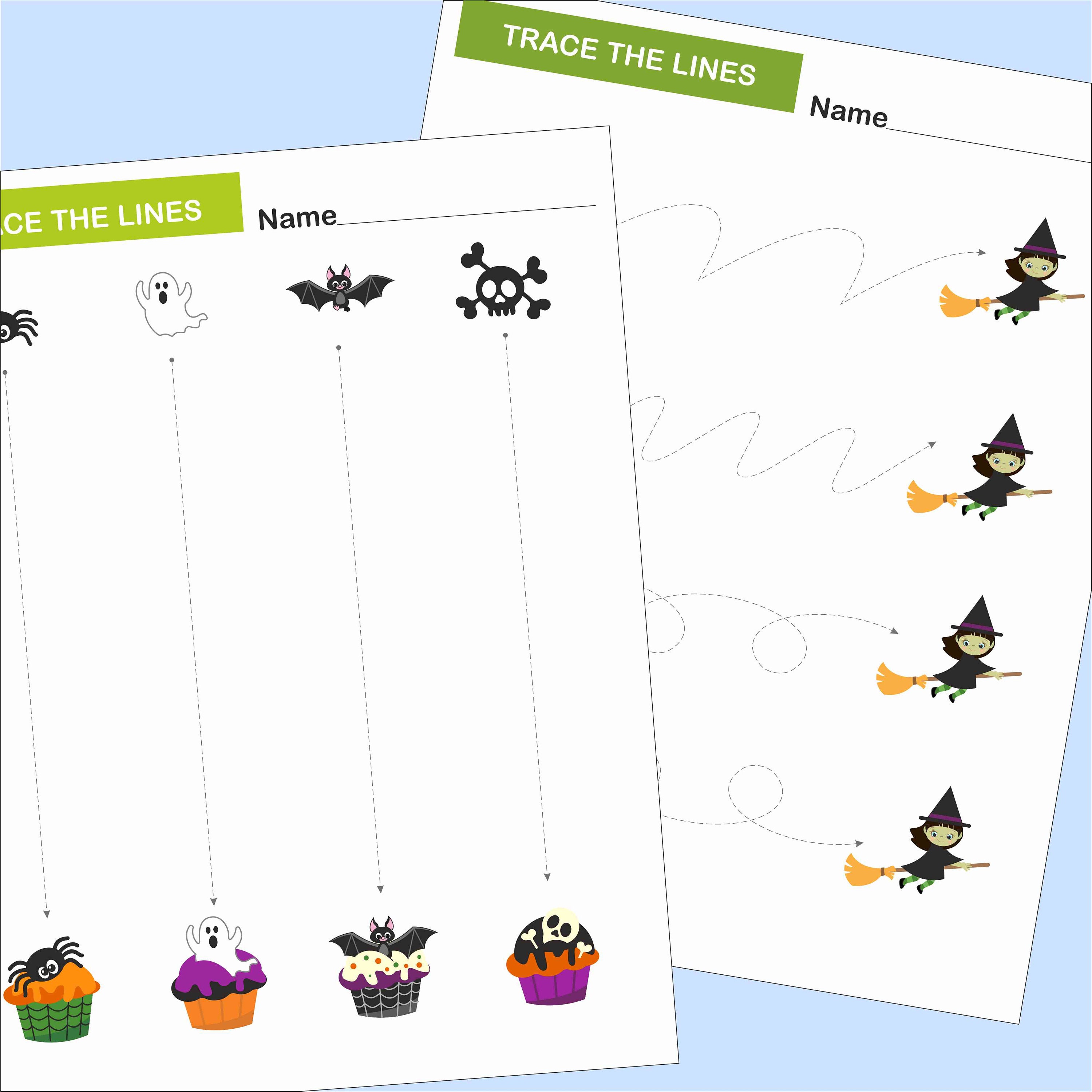 Halloween Tracing Worksheets PRE-WRITING PRACTICE Tracing Activities ...