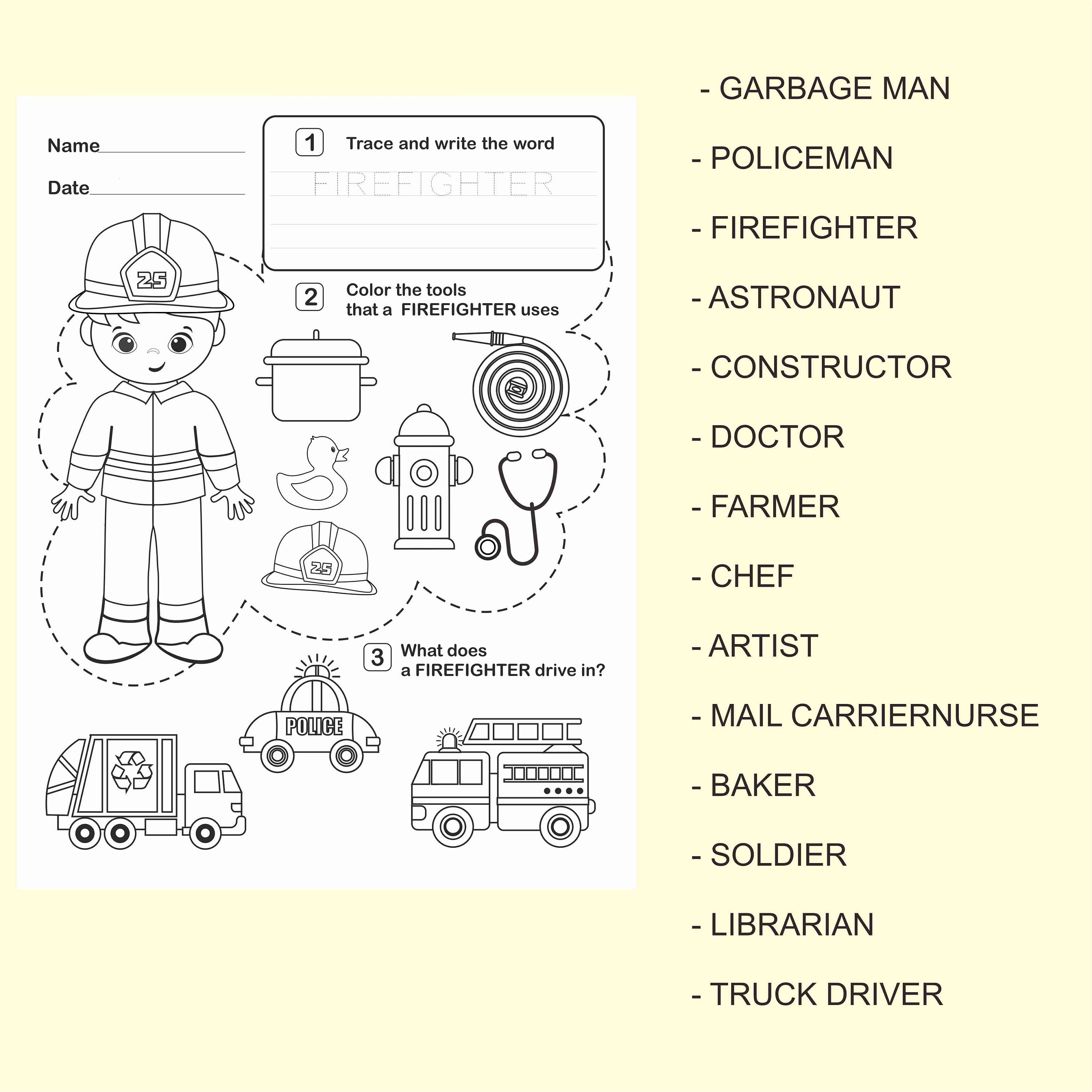 Community Helpers Activity, Community Helpers Coloring Pages ...