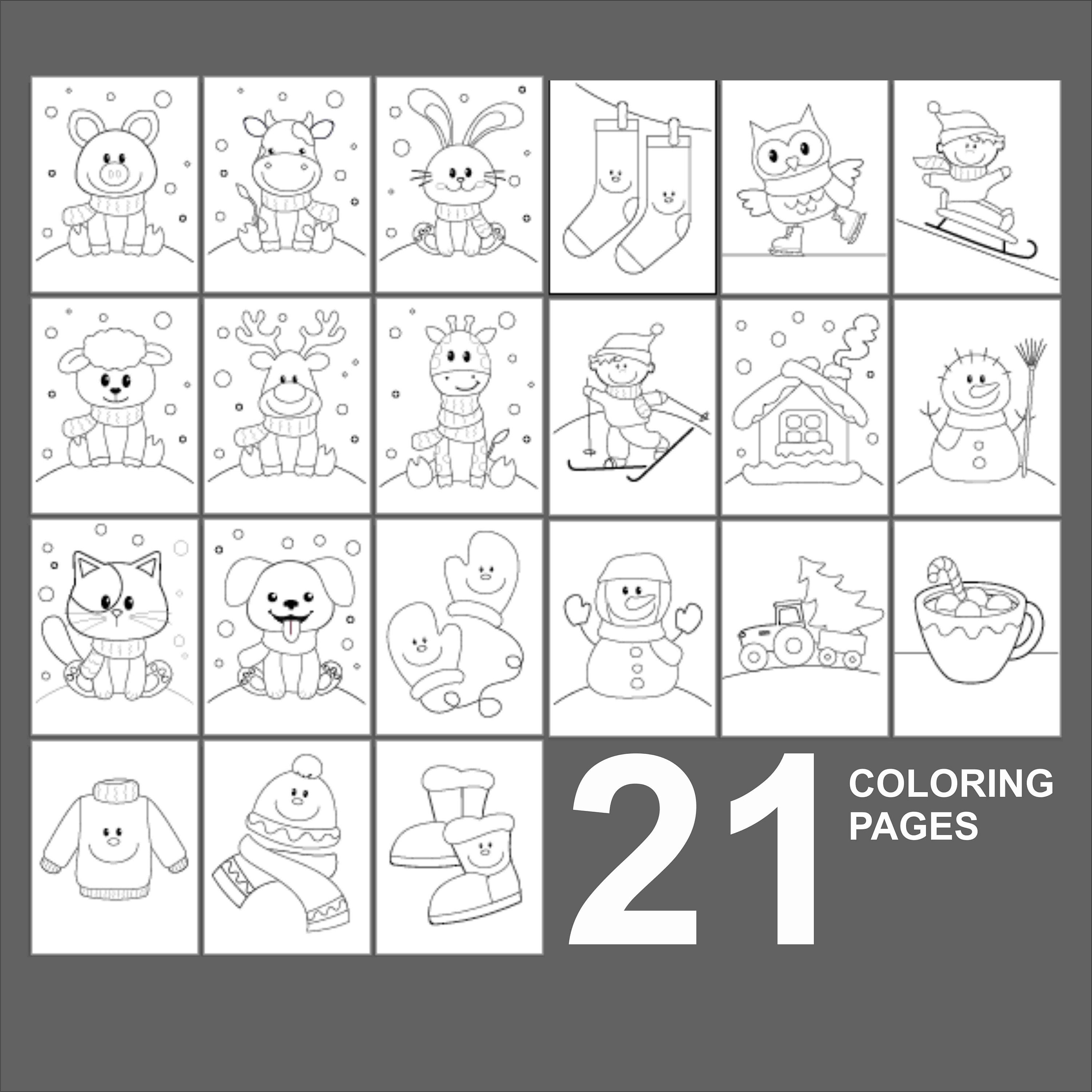 Printable Winter Coloring Pages for Kids, Toddlers, Preschoolers ...