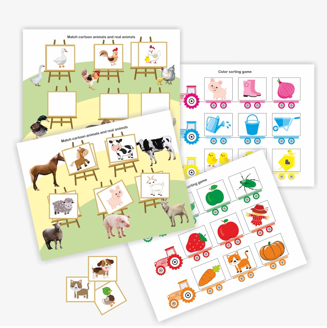 Farm Animals Toddler Busy Book Printable. Learning Binder - Etsy