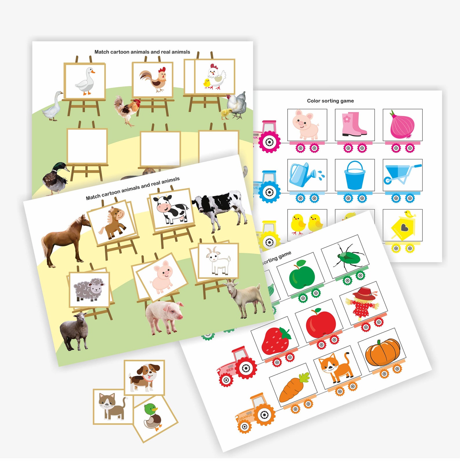 Farm Animals Toddler Busy Book Printable. Learning Binder - Etsy