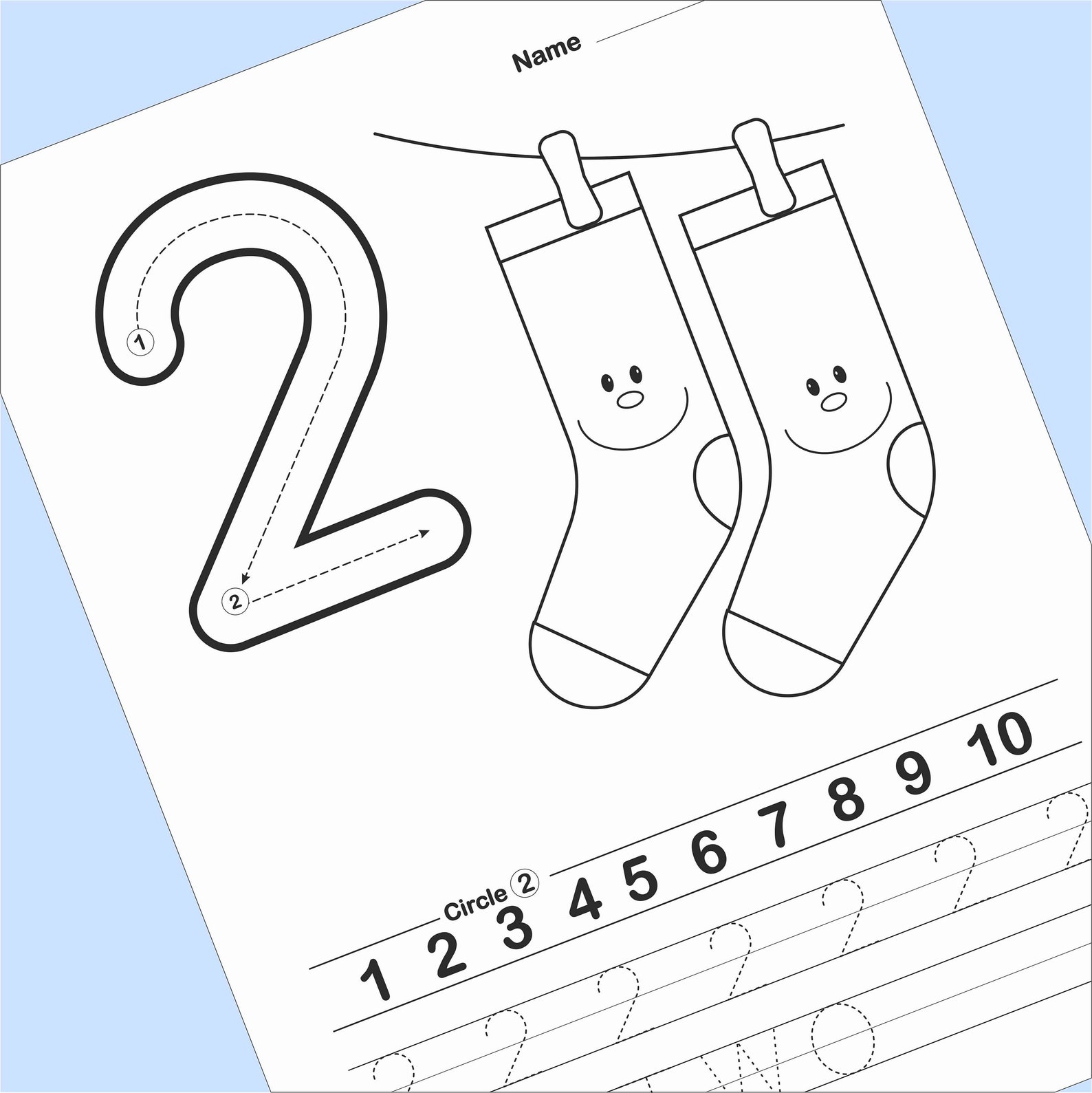 Baby's First 123 Book, 1 - 10 Numbers Printable Coloring Page ...
