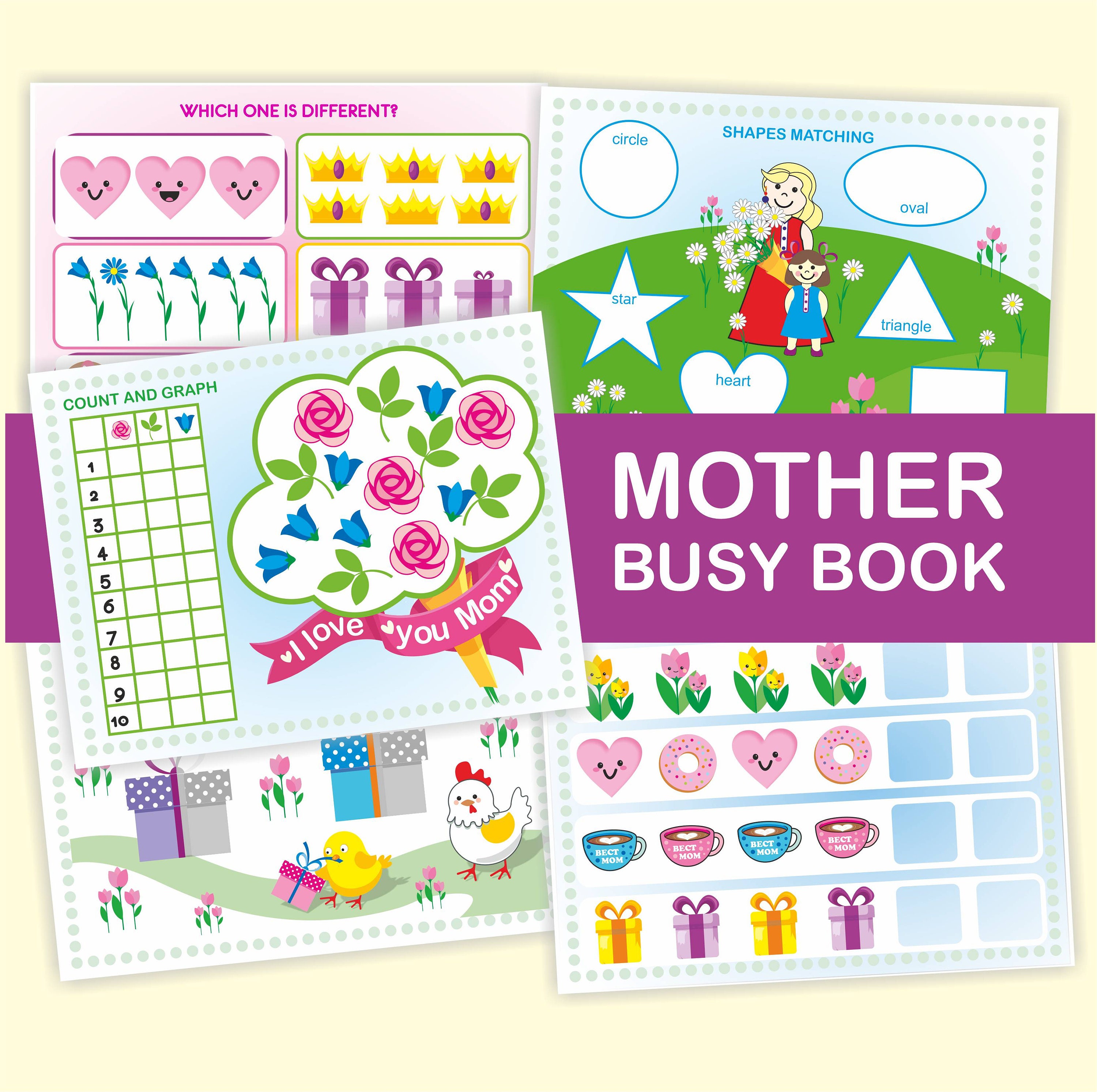 Preschool Printable Busy Book Learning Binder Worksheets for ...