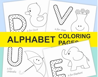 Printable Alphabet Coloring Pages Worksheets 26 Pages Preschool ...
