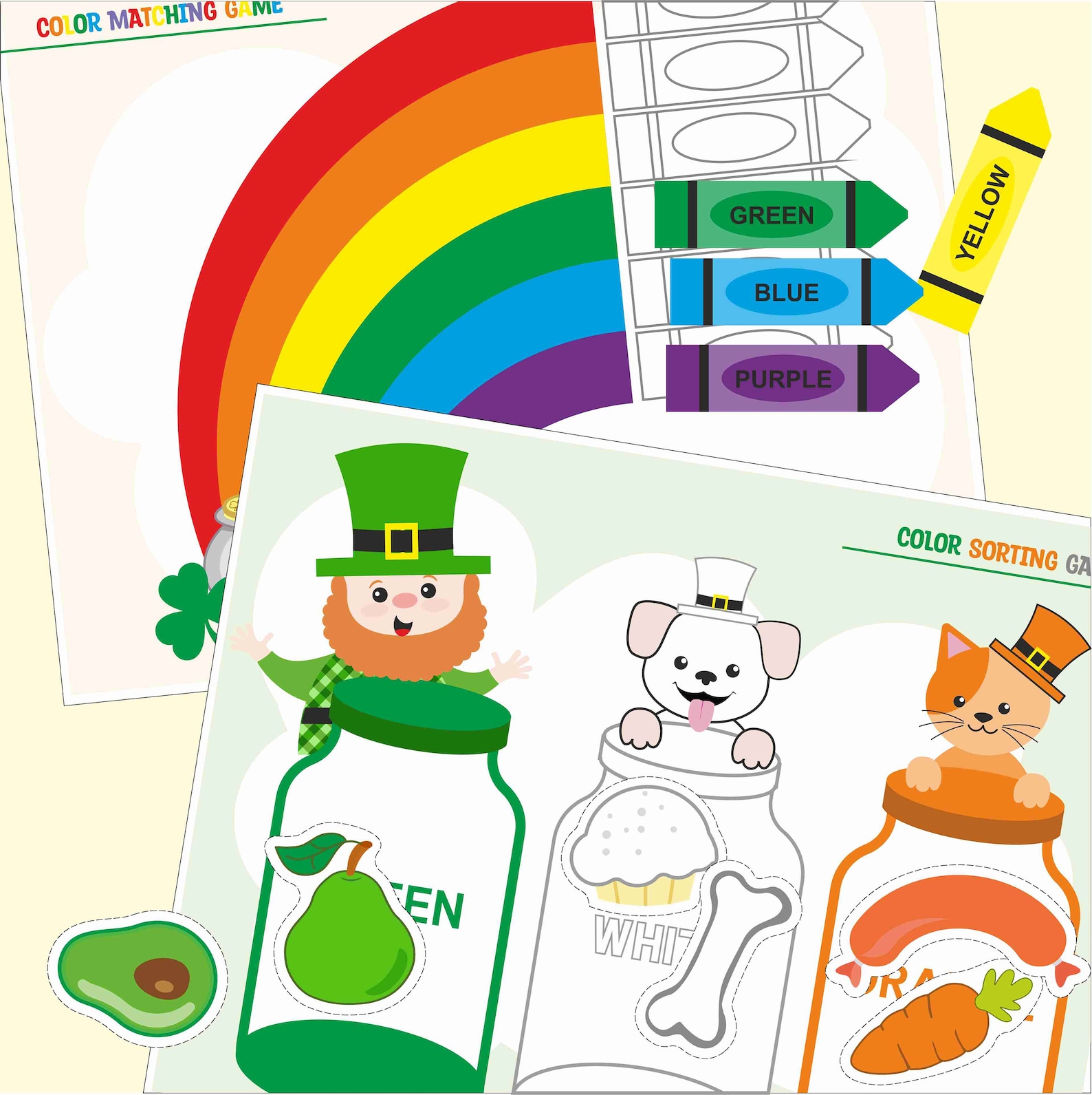 St Patricks Day Busy Book Printable Learning Binder Worksheets for Kids ...