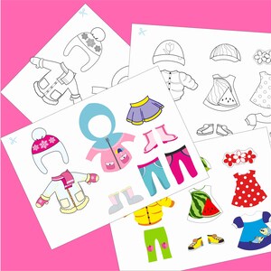 Seasons and Weather Clothing Activity Mats Printable. Four Seasons ...