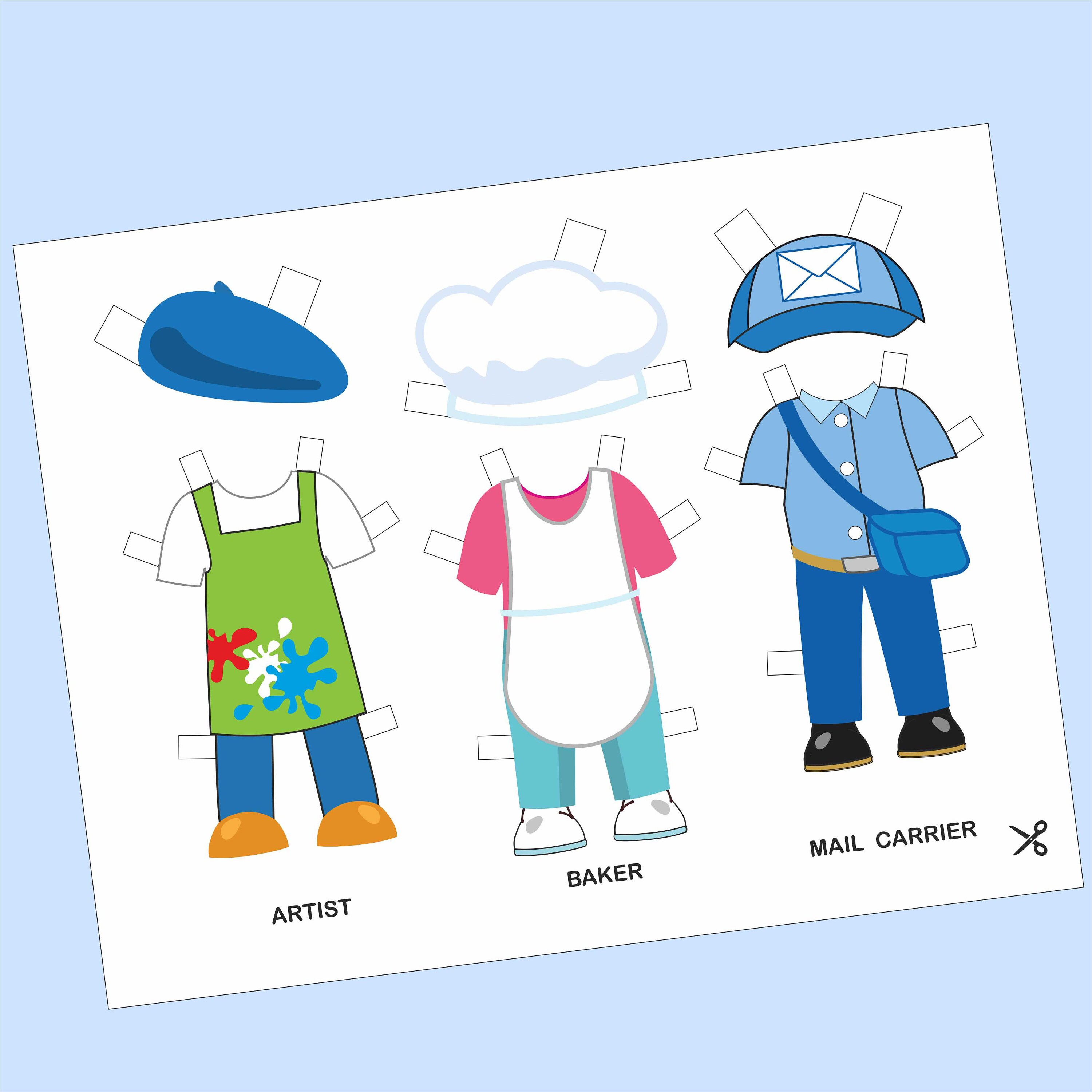 Community Helpers . Occupation Printable. Paper Dolls. - Etsy Canada