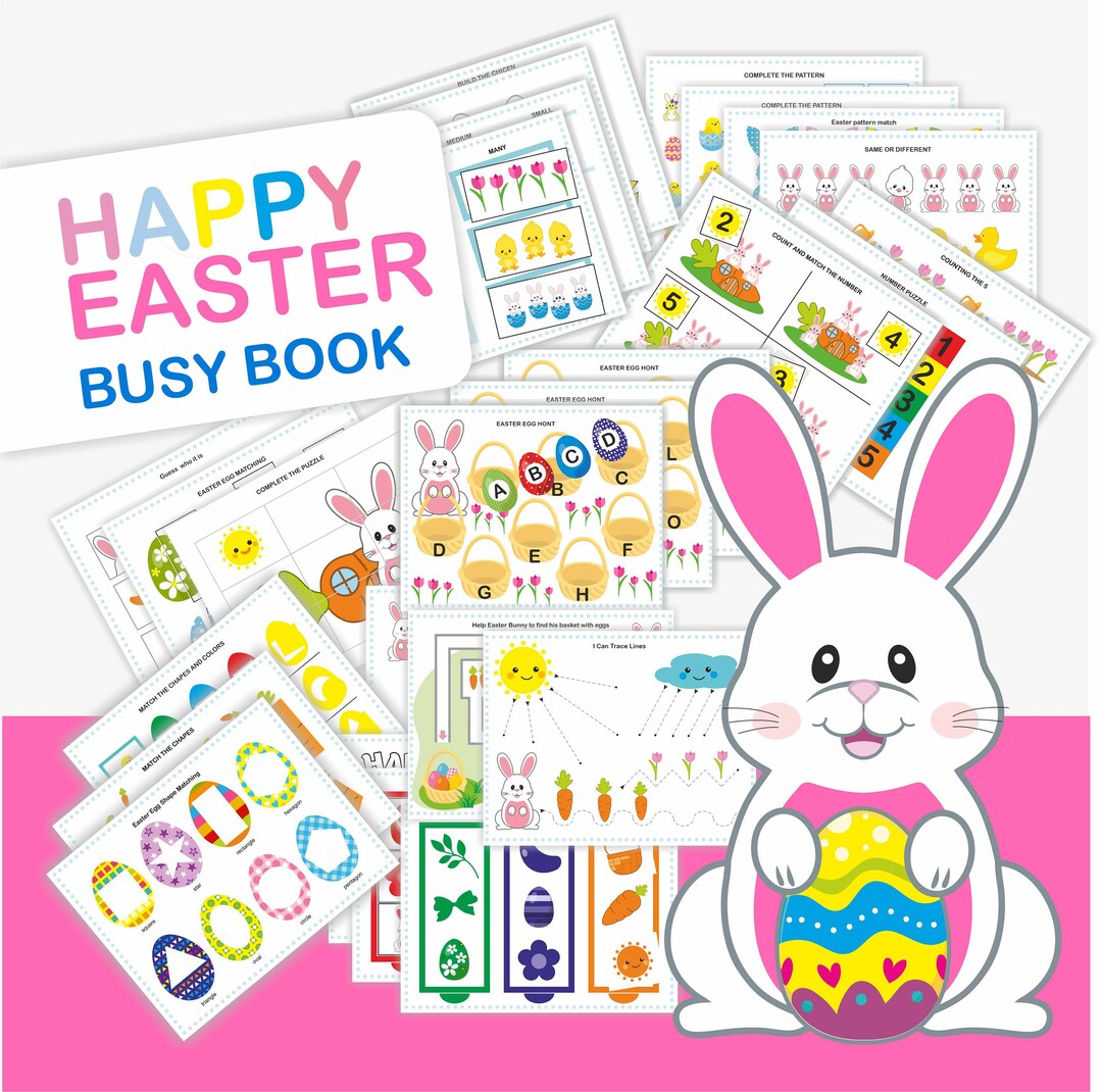 Easter Busy Book for Toddler, Easter Preschool Printable Pack, Toddler ...