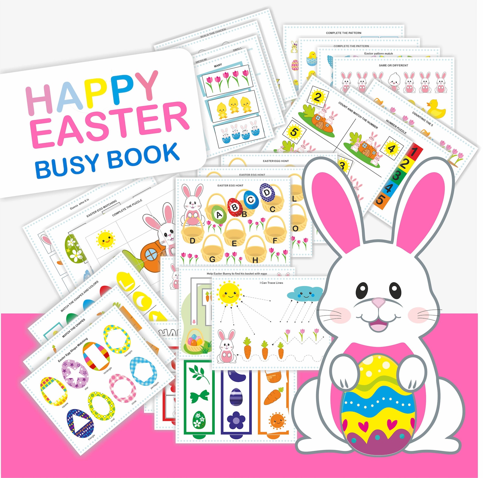 Easter Busy Book for Toddler, Easter Preschool Printable Pack, Toddler ...