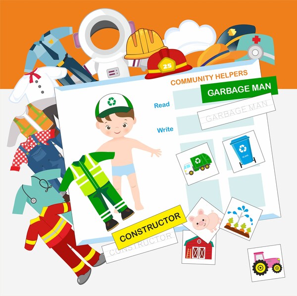 Community Helpers . Occupation Printable. Paper Dolls. - Etsy Canada