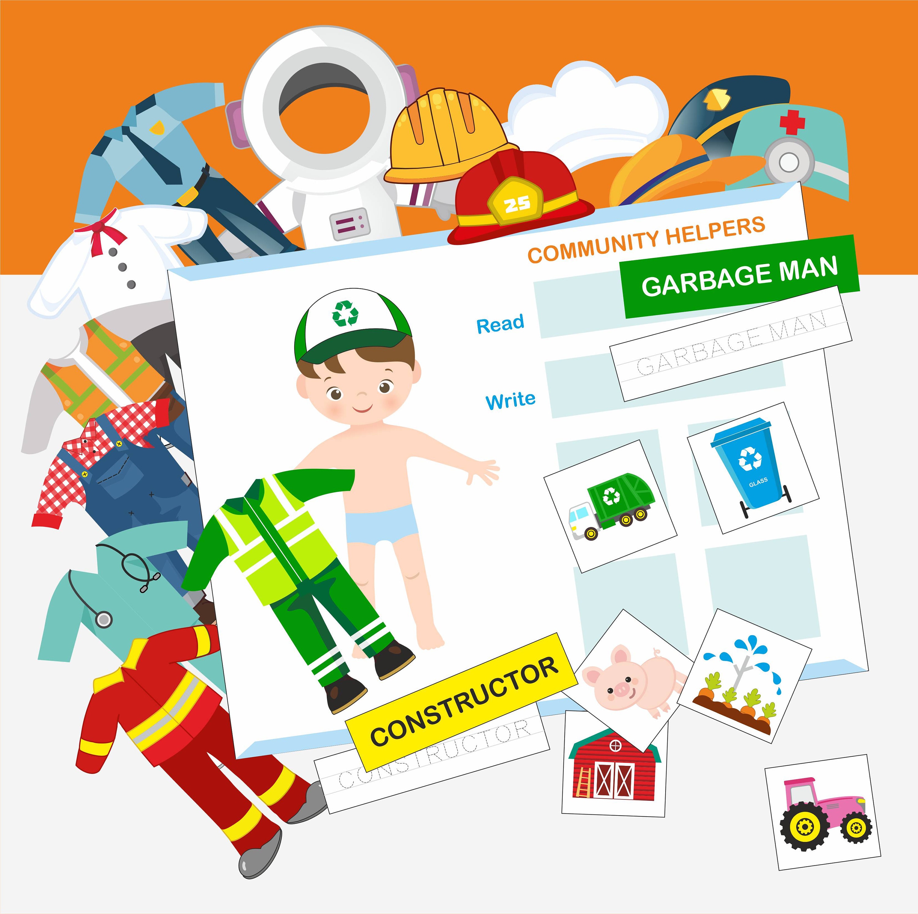 Community Helpers. Occupation Printable. Preschool Printable. - Etsy