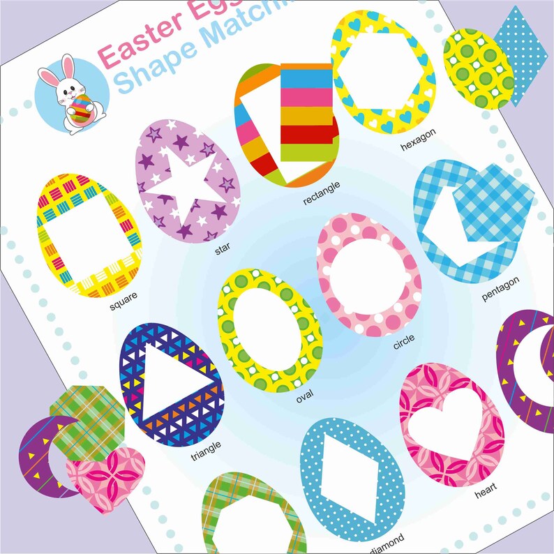Easter Pattern Match Egg - Easter Shape Matching Puzzle - Preschool ...