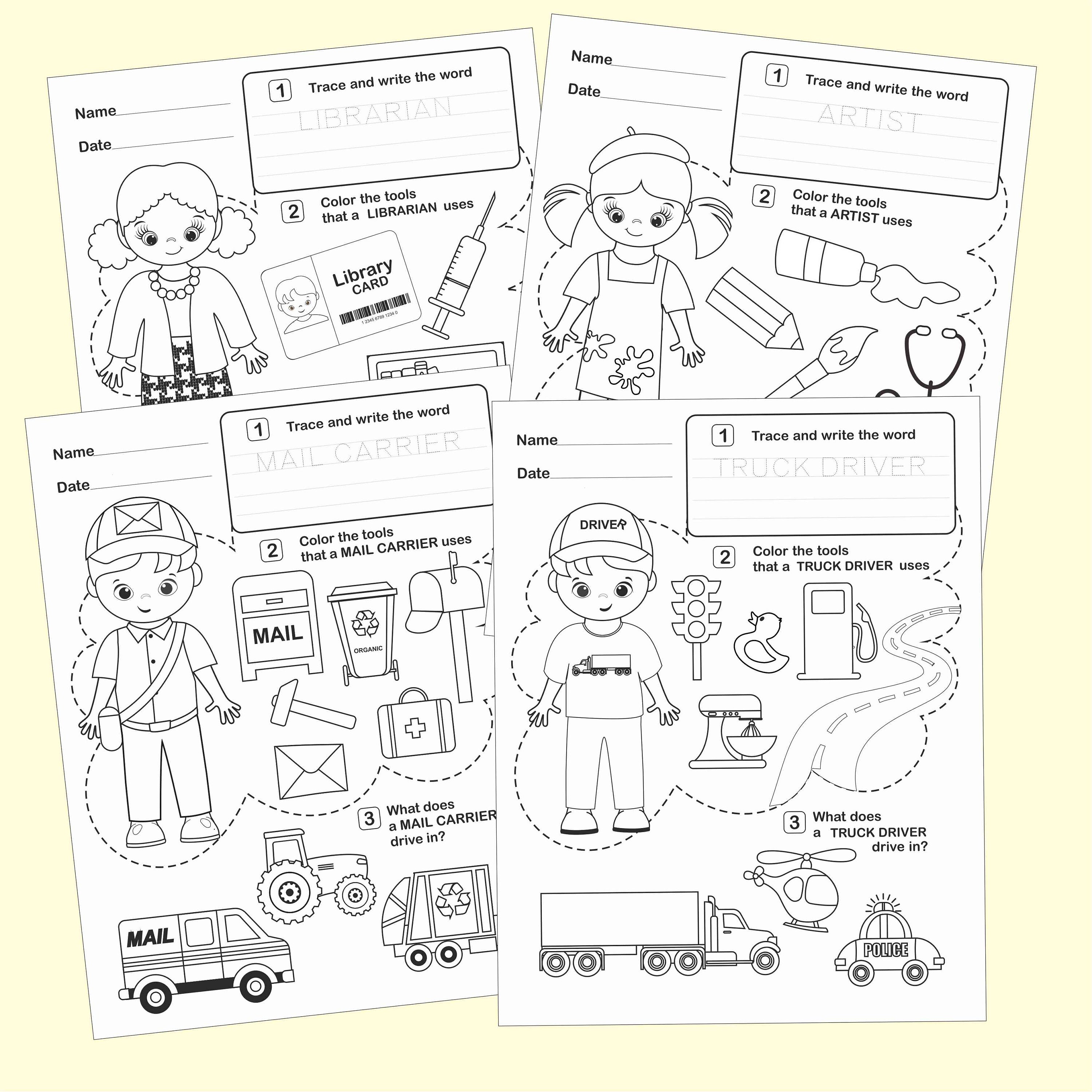Community Helpers Activity, Community Helpers Coloring Pages ...