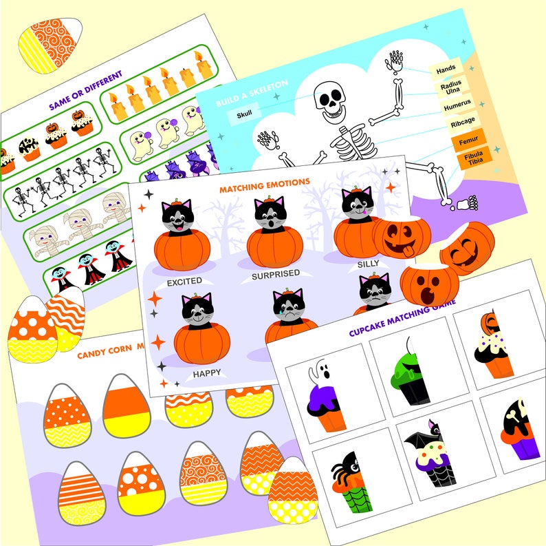 Halloween Busy Book Printable Toddler Binder Toddler Learning - Etsy